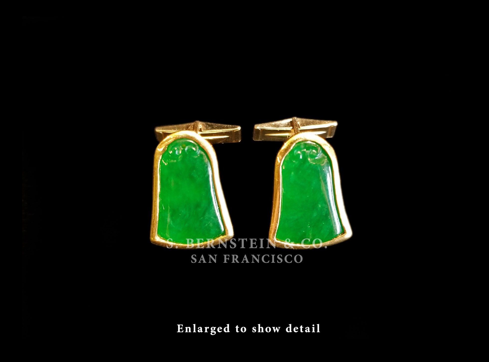 Burmese Jadeite Cuff Links - S. Bernstein & Co. Jade & Oriental Art