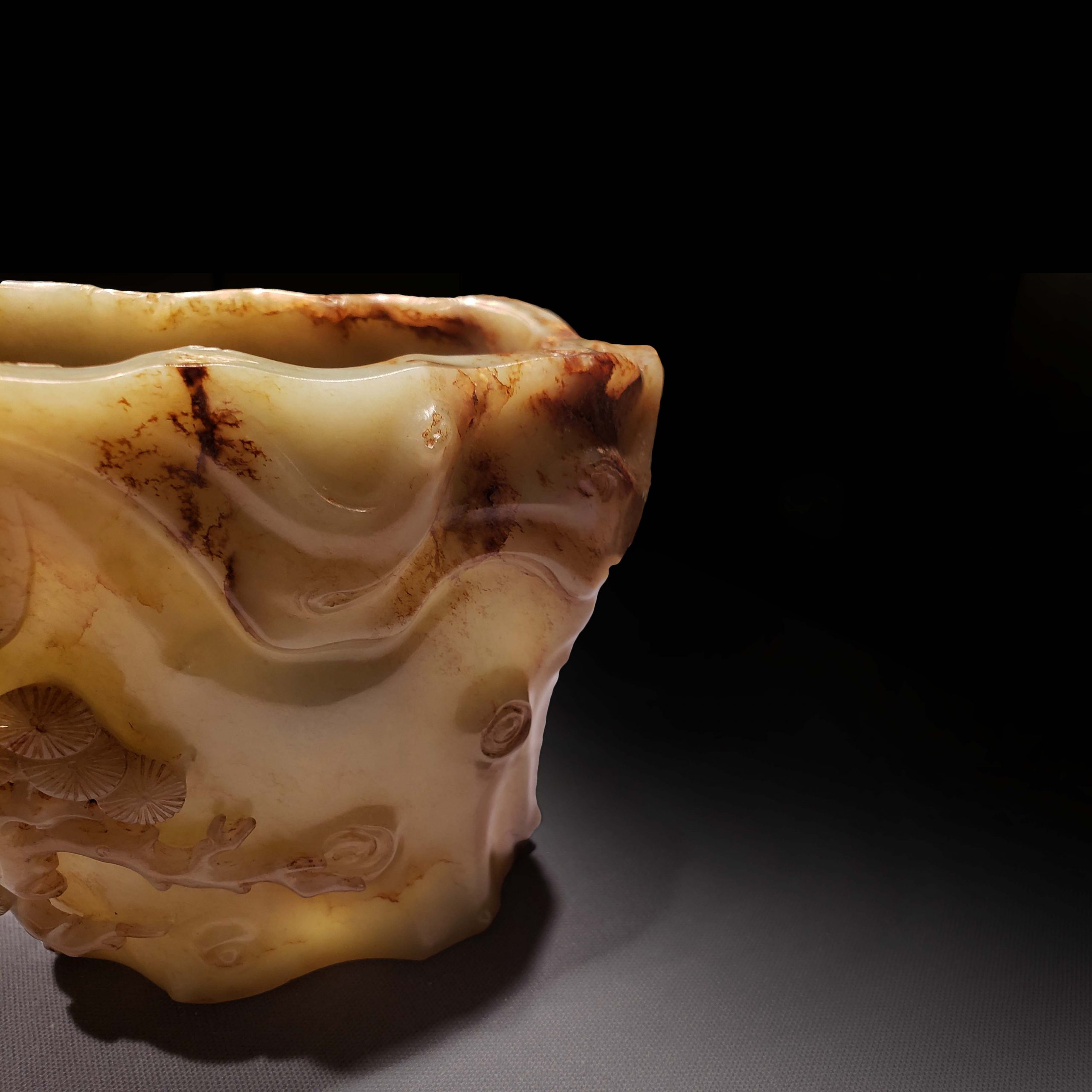 Natural Form Jade Brush Holder Bi Tong - S. Bernstein & Co. Jade ...