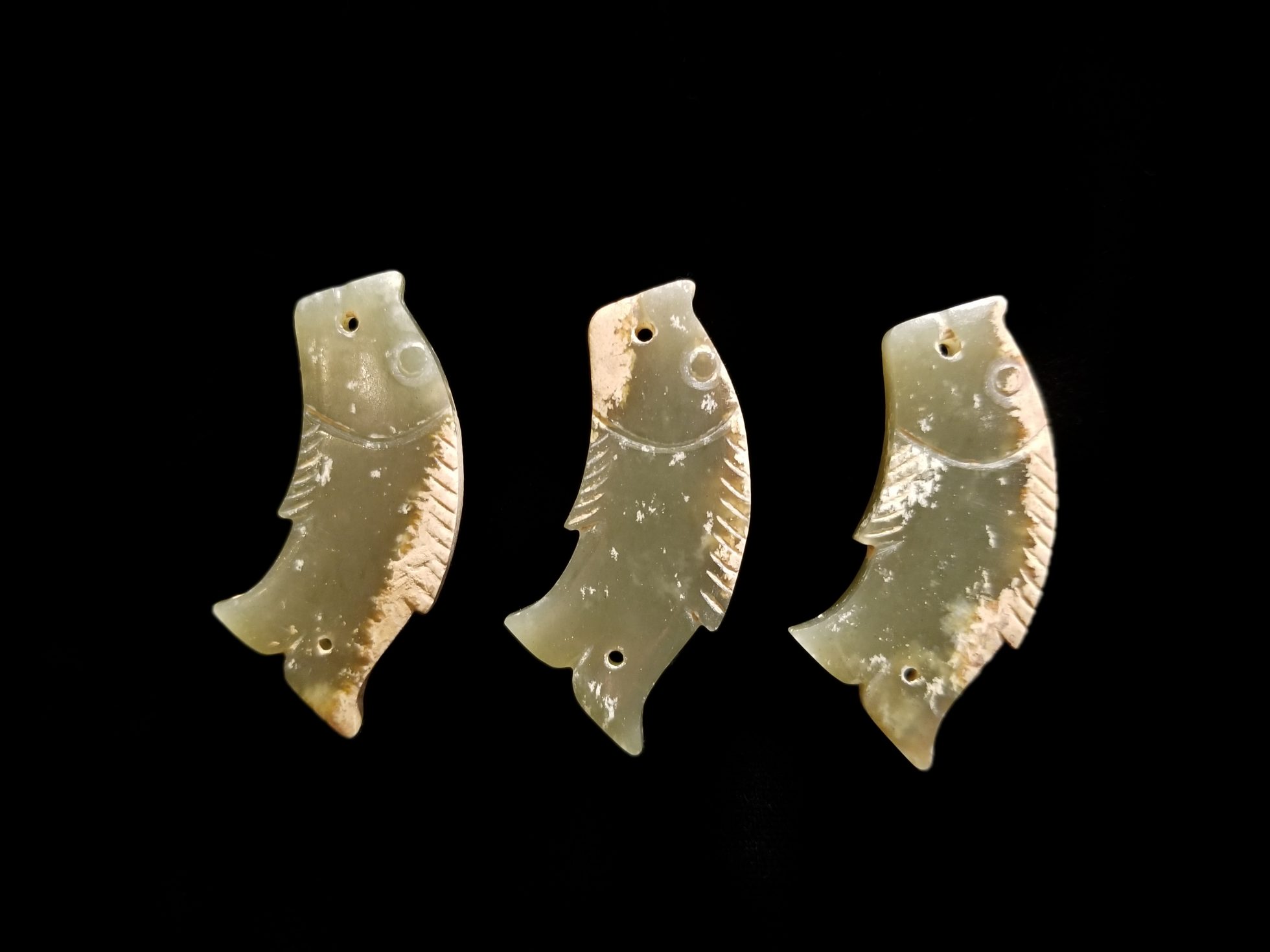 Three Jade Fish Pendants - S. Bernstein & Co. Jade & Oriental Art